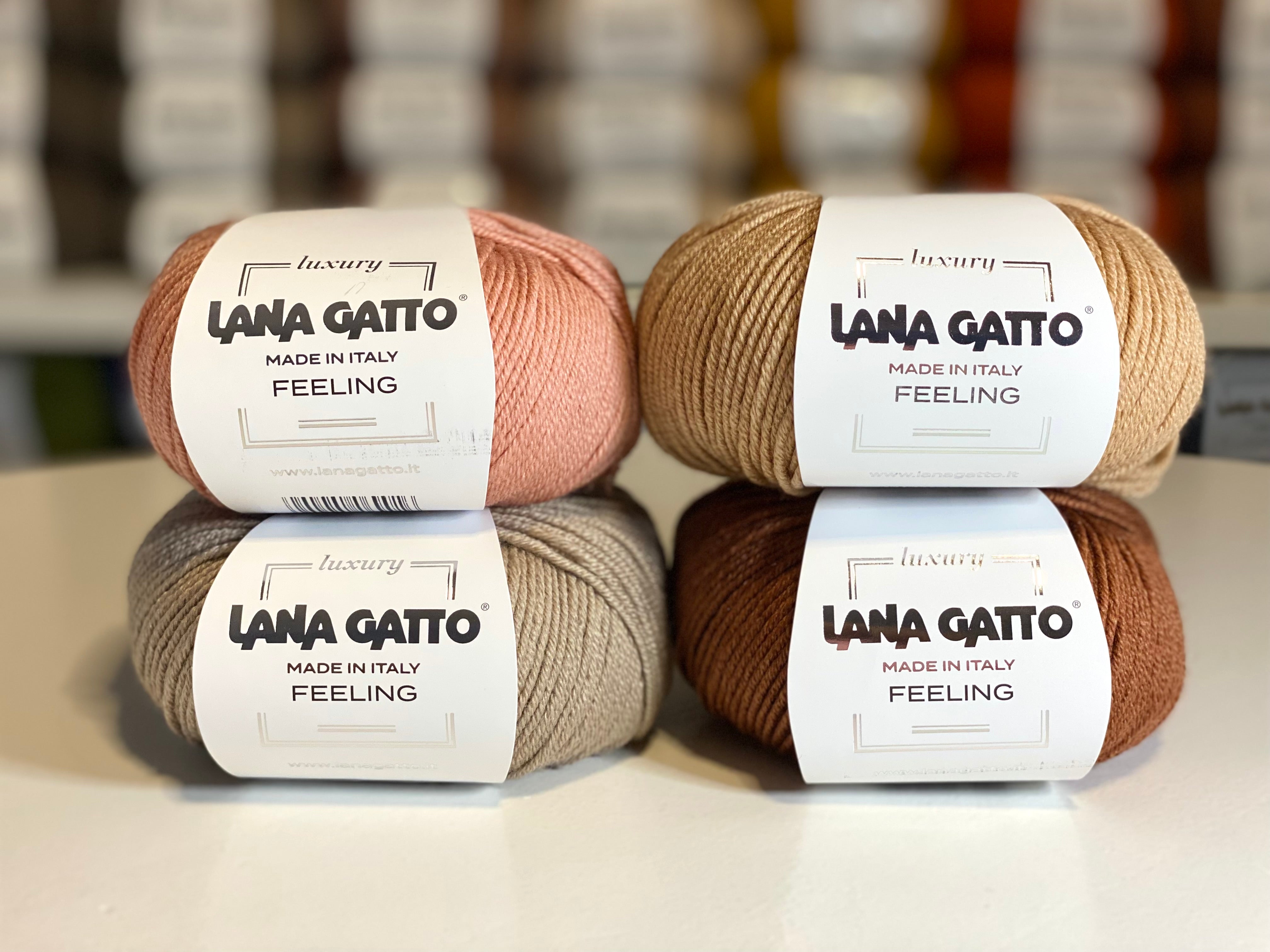 Lana Gatto FEELING silkimjúk lúxusblanda af merinóull, silki og kasmír ...